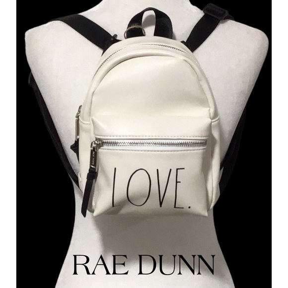 Rae Dunn | Bags | Nwt Rae Dunn Love Convertible Mini Backpack Eggshell ...